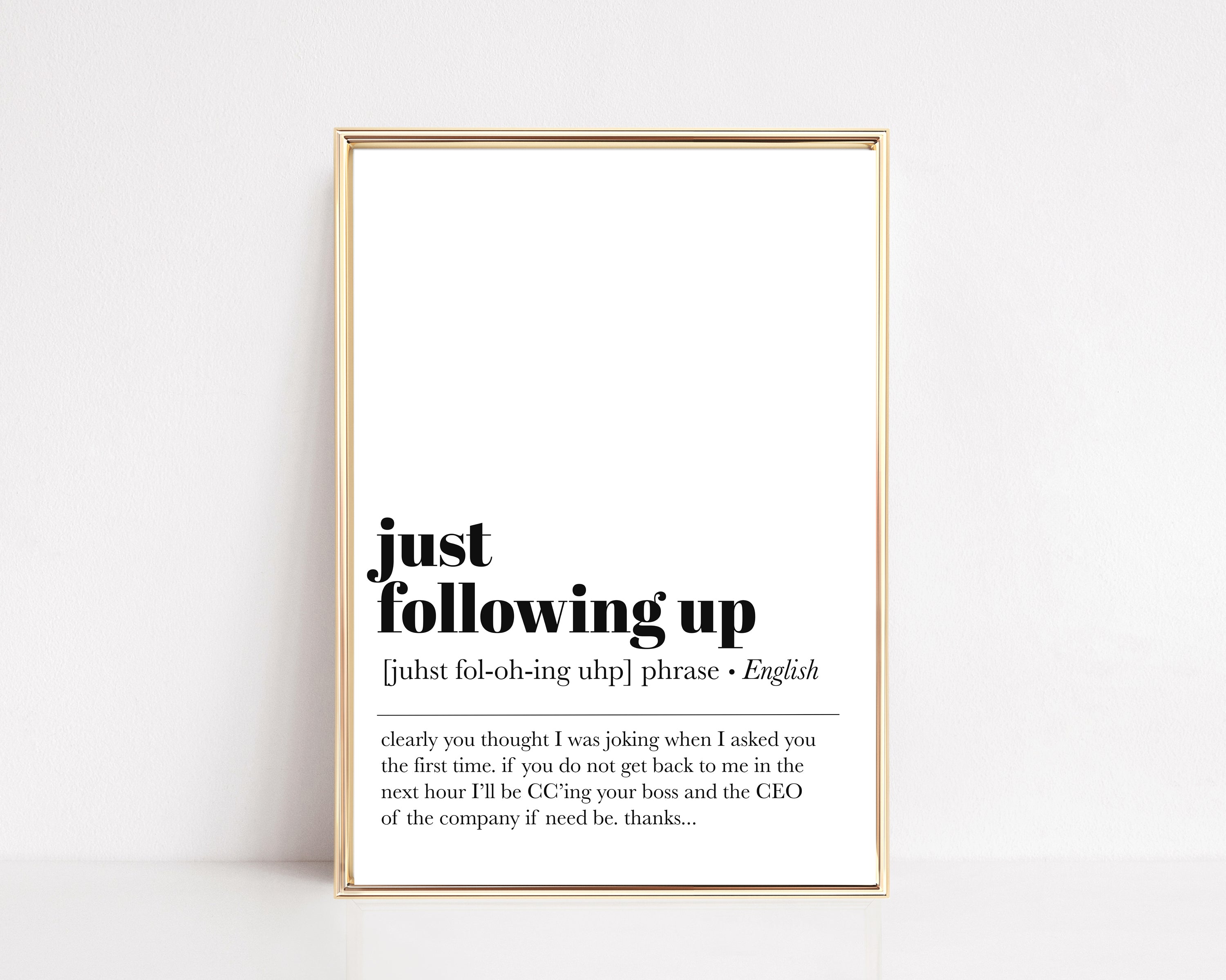 Just Following Up Definition Print Kikiandnim