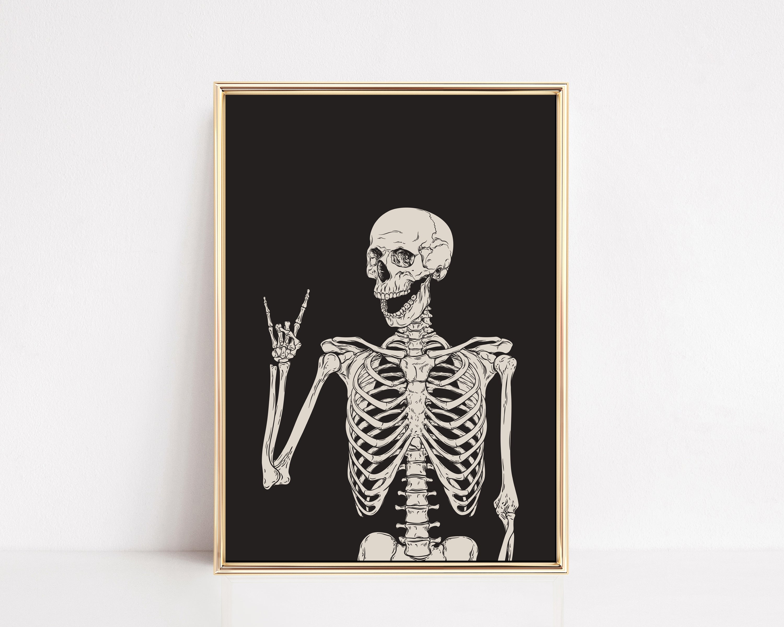 Skeleton Rocker Sign Poster – kikiandnim